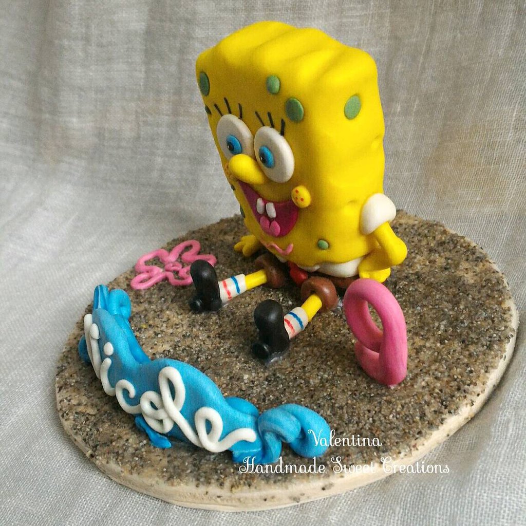 Cake topper spongebob - Cake design - Cake topper - di Valentina Ha ...