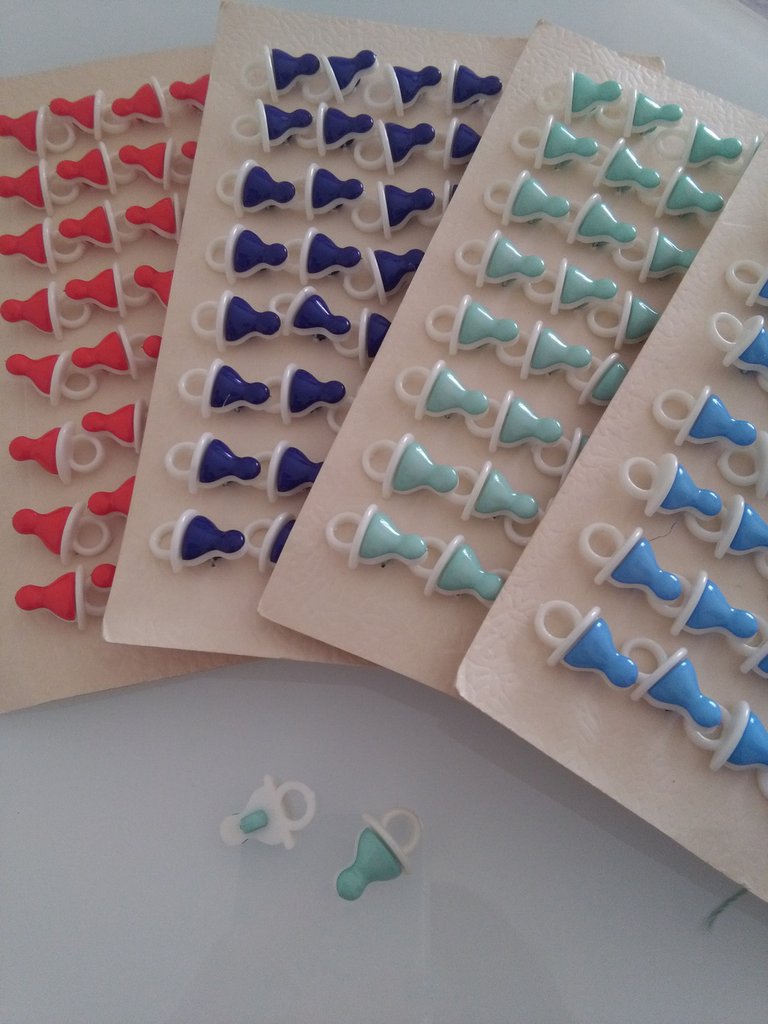 10 BOTTONI CIUCCIO VINTAGE BLU - Bambini - Accessori bebè - di Fede ...