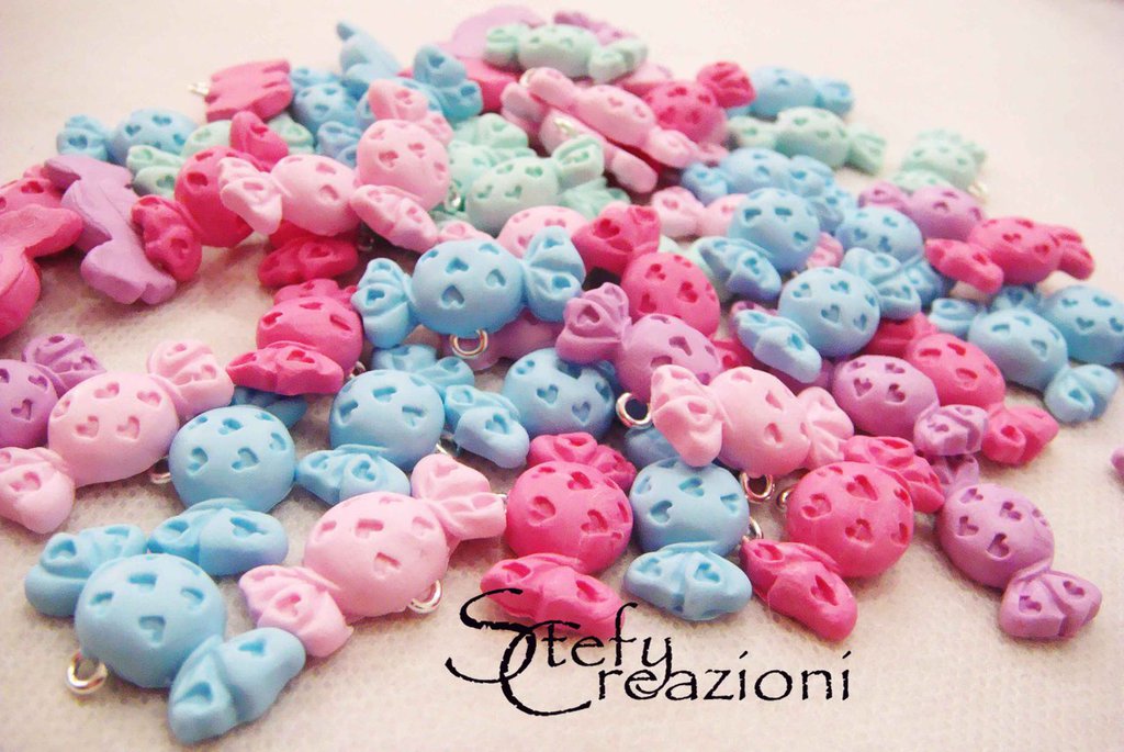 Charms Caramelle Fimo - Materiali - Materiali fatti a mano - di Ste ...