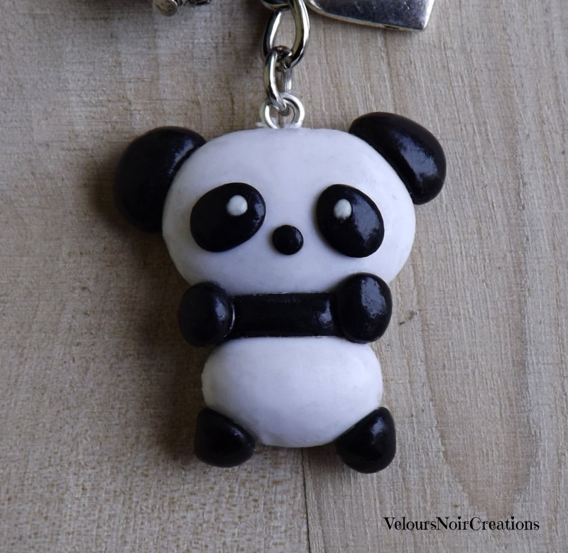 Portachiavi panda kawaii in fimo - Donna - Accessori - di Ornella ...