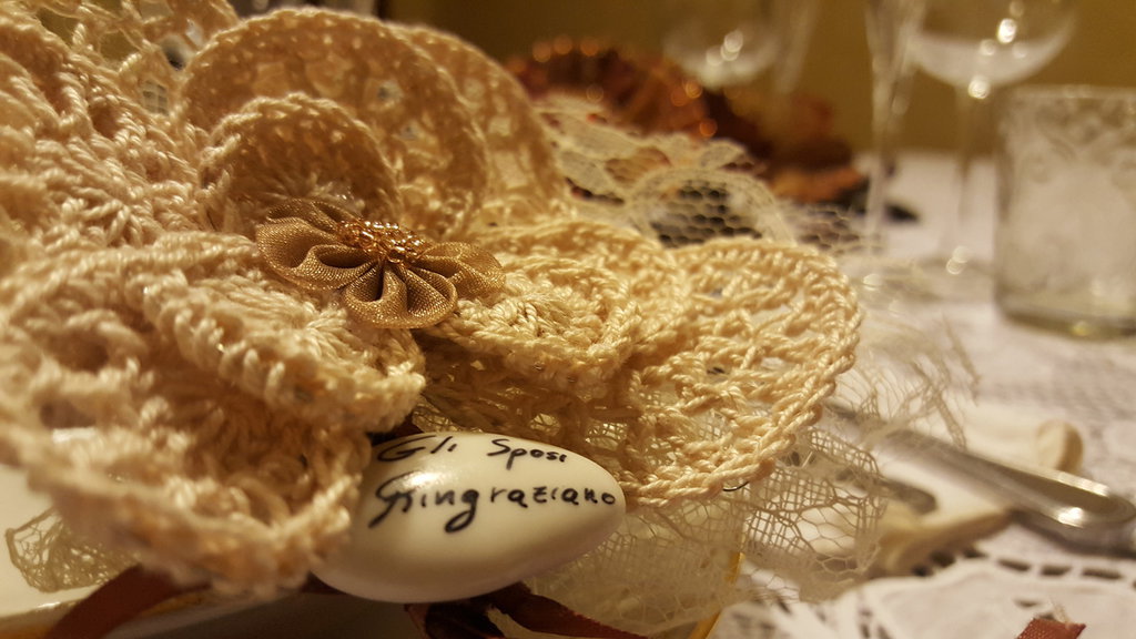 Segnaposto fiore uncinetto - Feste - Matrimonio - di La boutique de ...