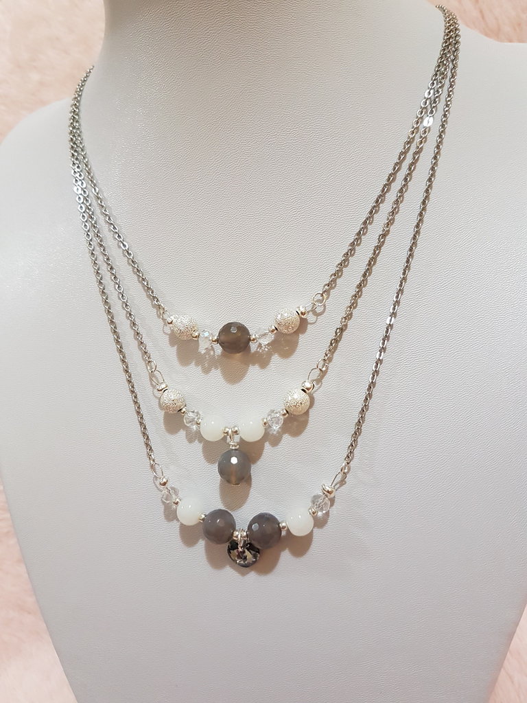 collana acciaio tre fili - Gioielli - Collane - di cg bijoux art | su ...