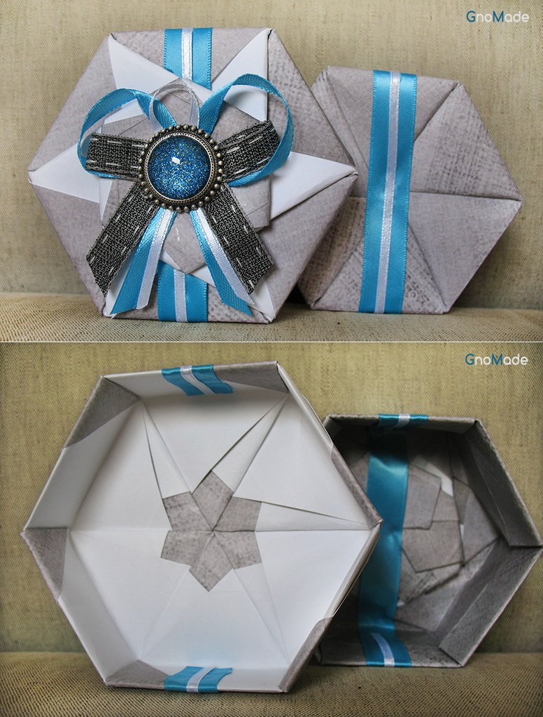 SCATOLA IN ORIGAMI 17 - box portagioie bomboniera regalo - Per la ...