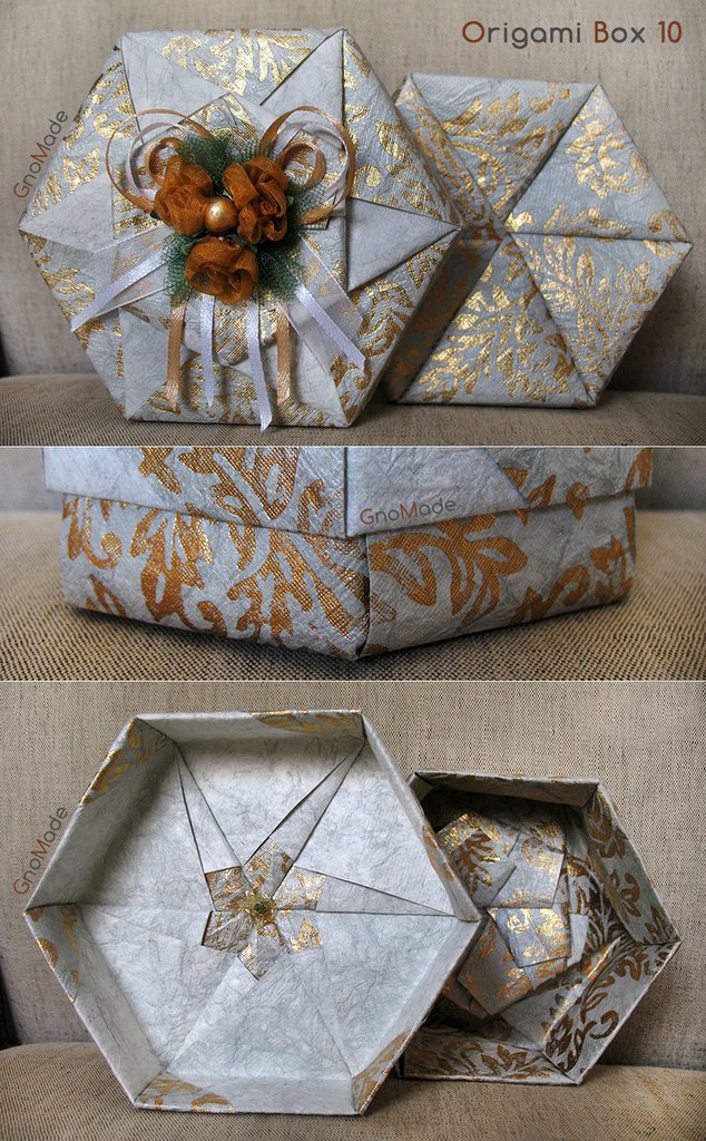 SCATOLA IN ORIGAMI 10 - box portagioie bomboniera regalo - Per la ...