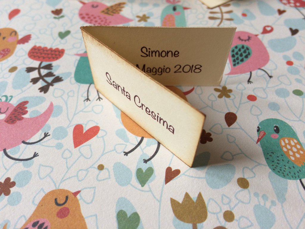 Bigliettini Cresima bomboniera confetti rettangolari con scritta es ...