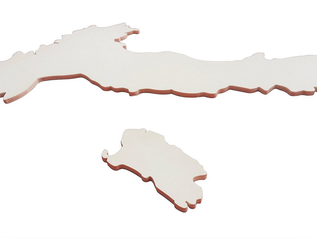 Sagoma in legno Italia con Sicilia e Sardegna - Materiali - Per il ...