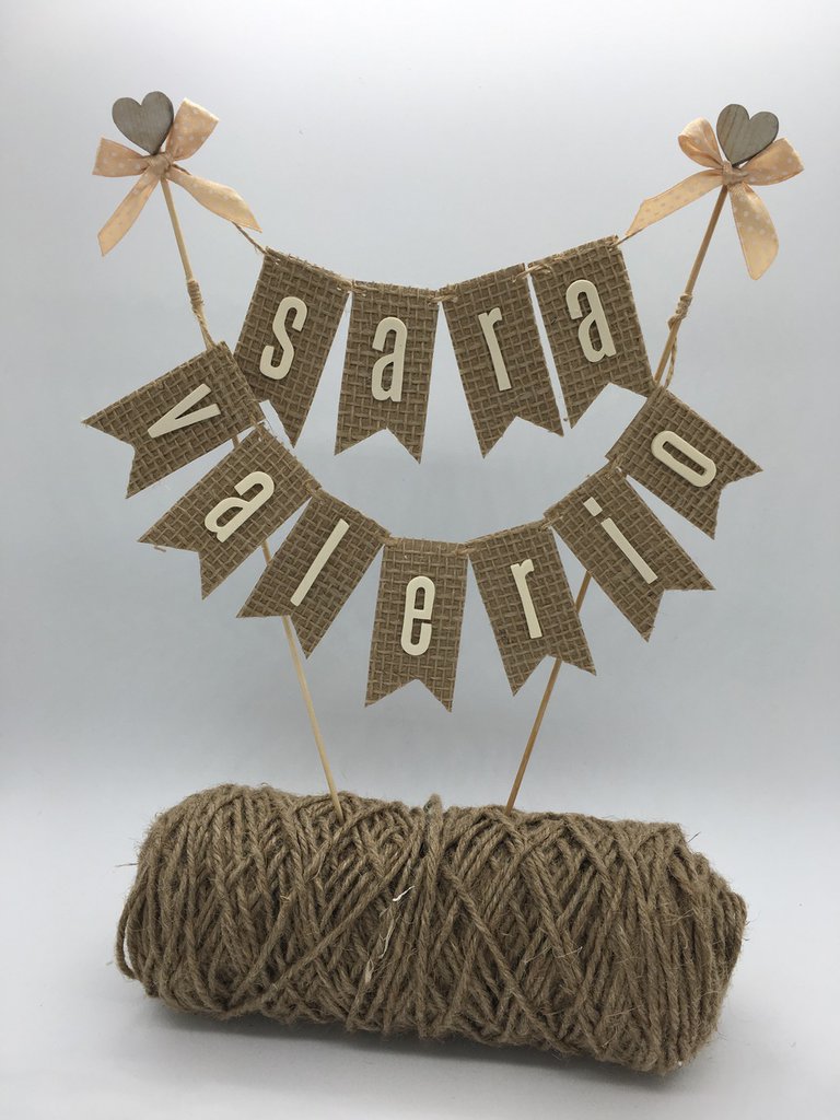 CAKE TOPPER bandierine shabby chic - Cake design - Cake topper - di ...