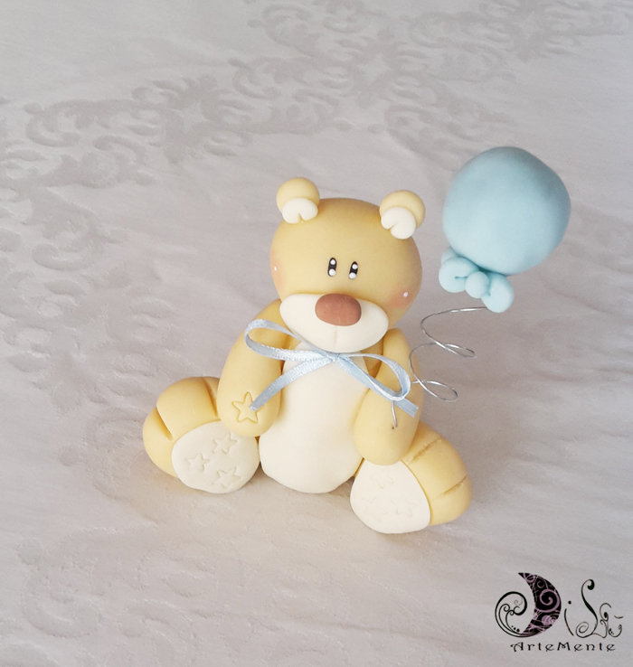 set battesimo orsetto - Cake design - Cake topper - di Dilù Artemente ...