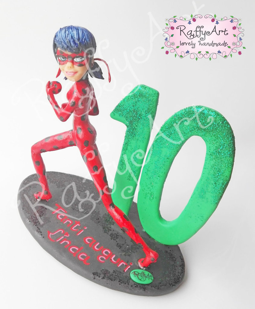 Cake topper “Ladybug” (personalizzabile) - Cake design - Cake toppe ...