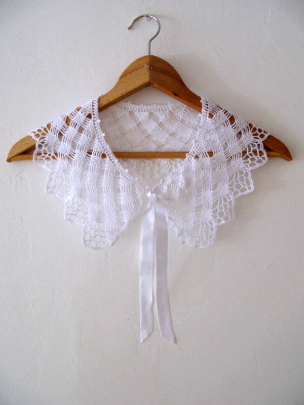 Colletto in pizzo - colletto uncinetto - colletto peter pan - colle ...