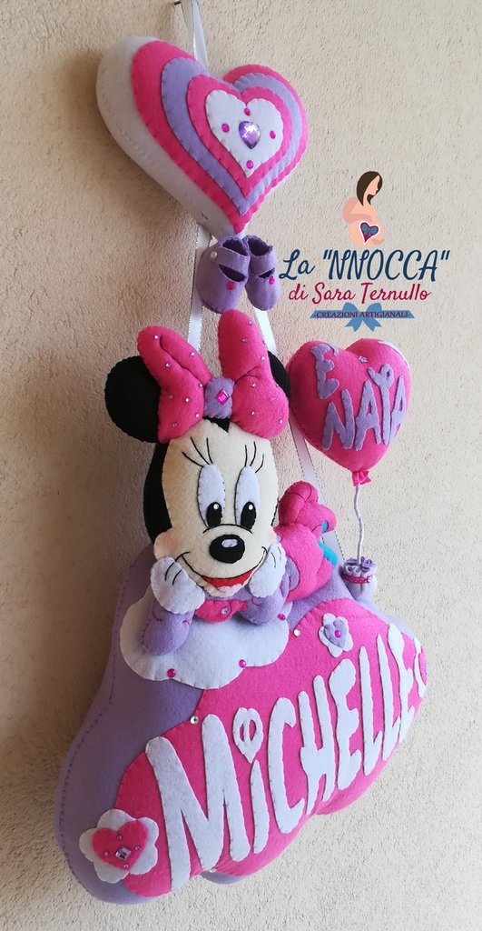 Fiocco nascita Minnie - Bambini - Nascita - di La Nnocca Creazioni | su ...