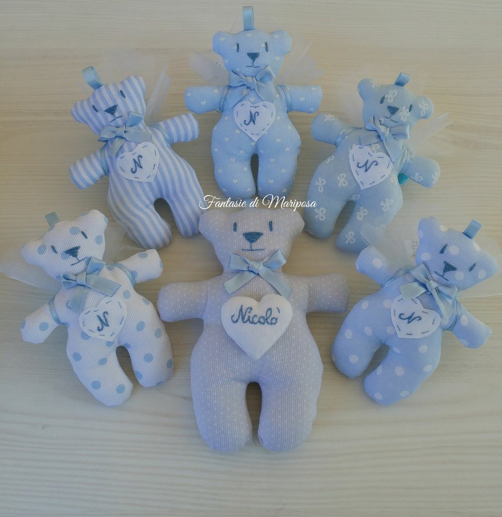 Orsetti tilda portaconfetti - Feste - Bomboniere - di Fantasie di ...