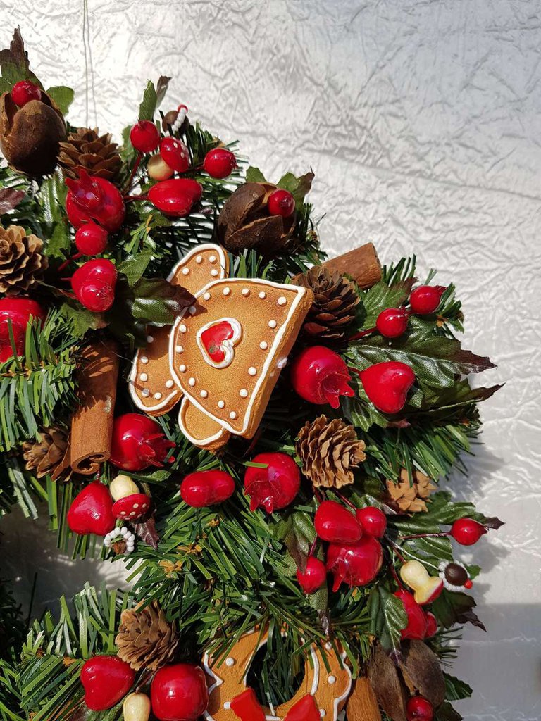 Ghirlanda Garlandred - art.8 - Feste - Natale - di arteincasamia | su ...