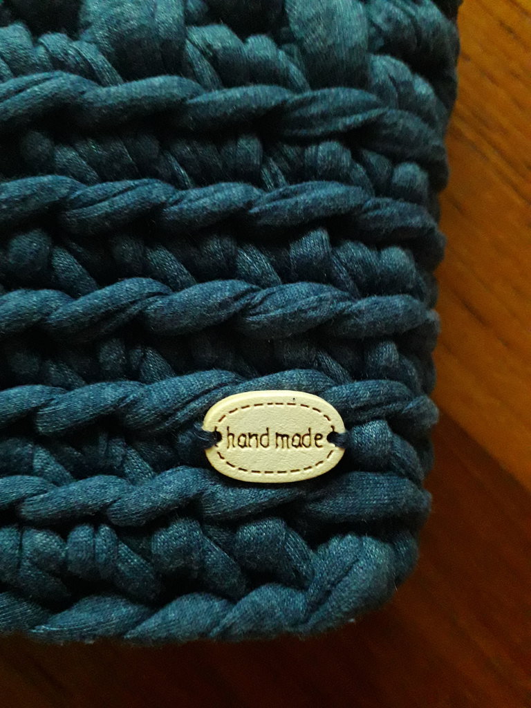 Pochette blu melange in fettuccia di cotone - Donna - Borse - di I ...