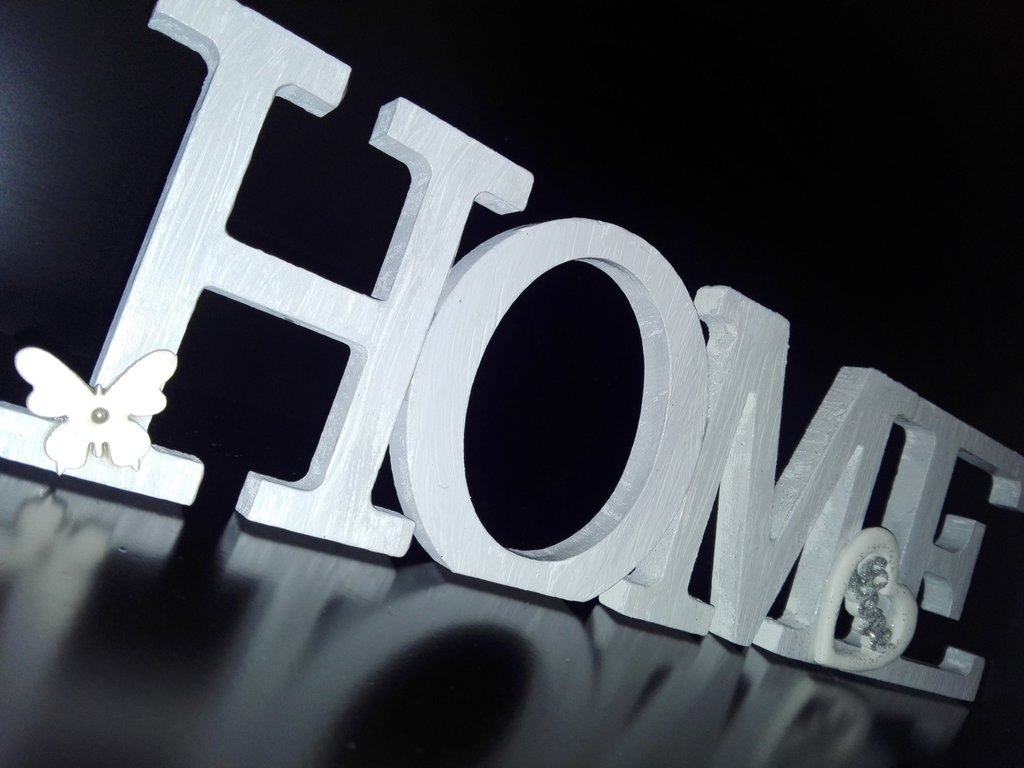 Scritta legno home - Per la casa e per te - Decorare casa - di Jecr ...