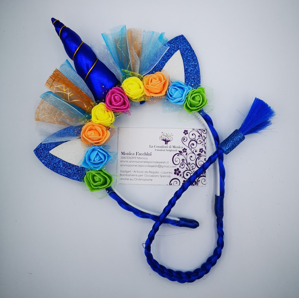 Cerchietto Unicorno - Treccina colorata - Donna - Accessori - di Le ...