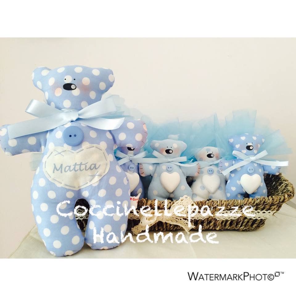 BOMBONIERE, BOMBONIERA ORSETTI TILDA DA BIMBO O BIMBA - BATTESIMO O ...
