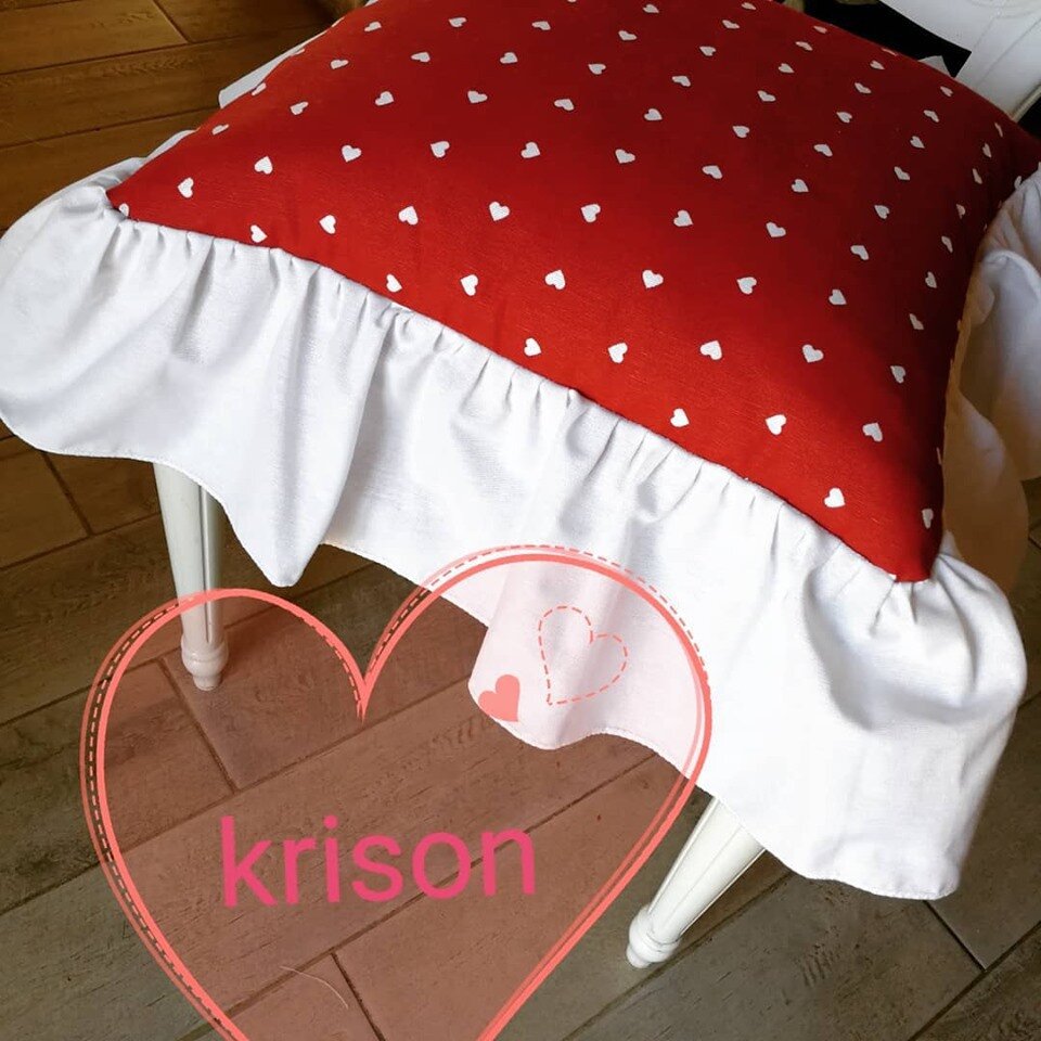 Cuscini su misura stile shabby/moderno rosso cuoricini - Per la cas ...