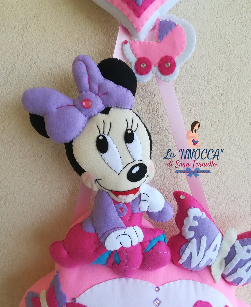 Fiocco nascita Minnie - Bambini - Nascita - di La Nnocca Creazioni | su ...