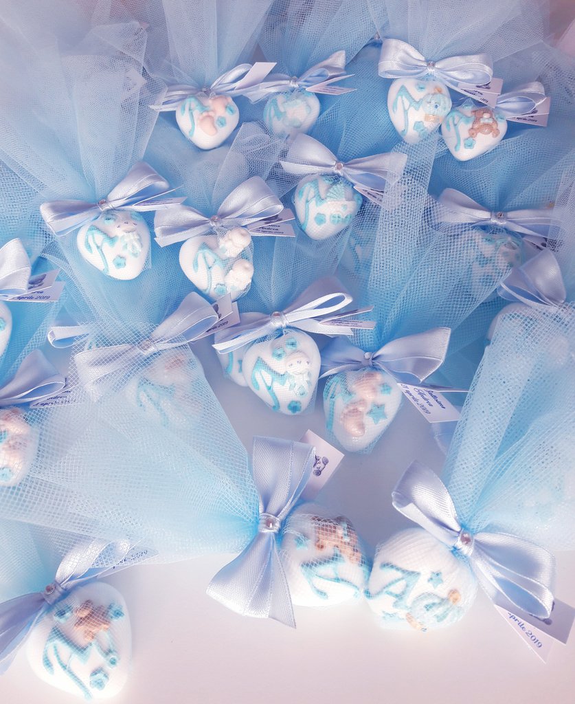 Confetti decorati tulle - segnaposto battesimo - segnaposto comunio ...