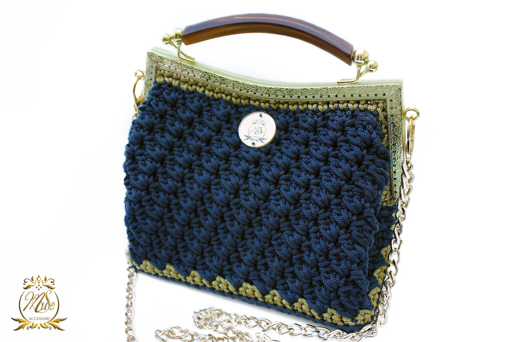 Pochette blu clic clac elegante matrimonio - Donna - Borse - di Muse ...