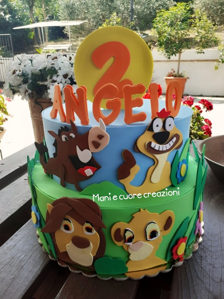 Torta scenografica in gomma eva- Re leone personalizzata - Feste ...