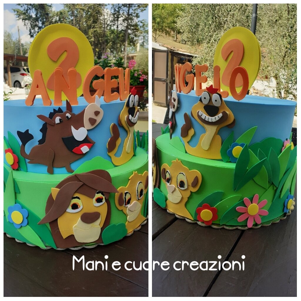 Torta scenografica in gomma eva- Re leone personalizzata - Feste ...