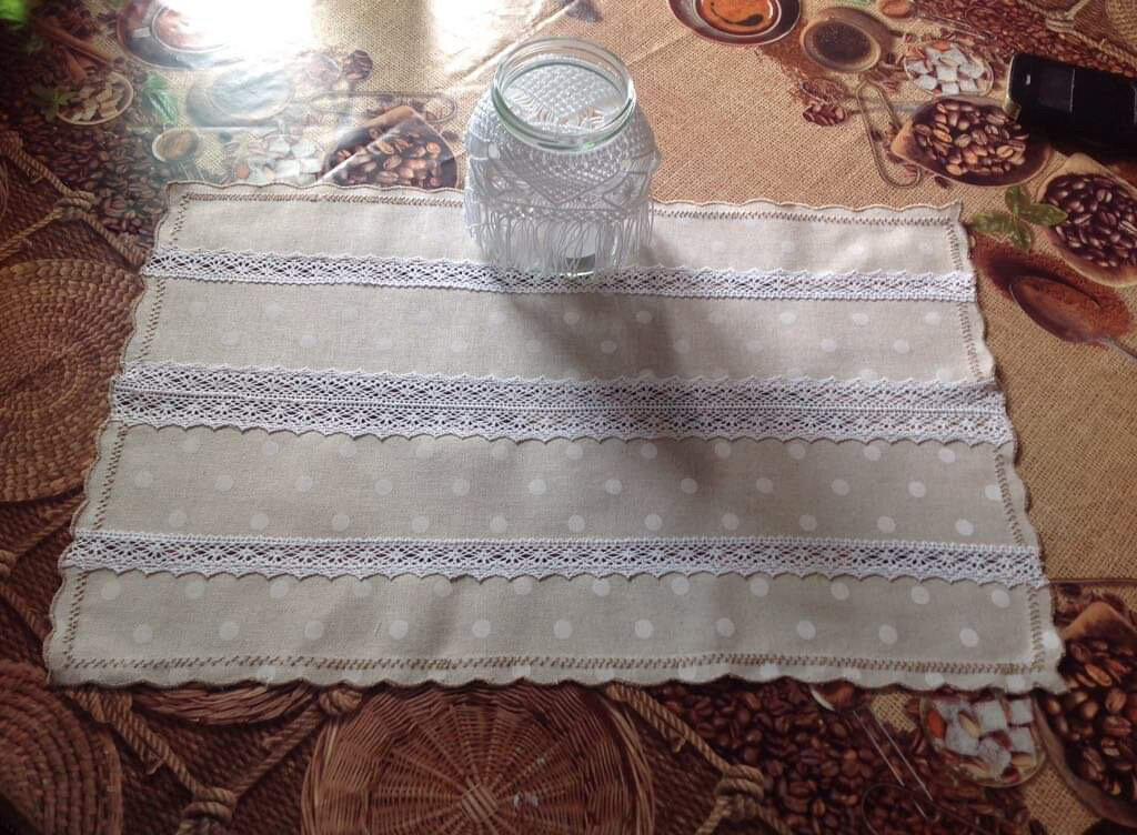 Centro tavolo in lino beige - Per la casa e per te - Cucina - di An ...