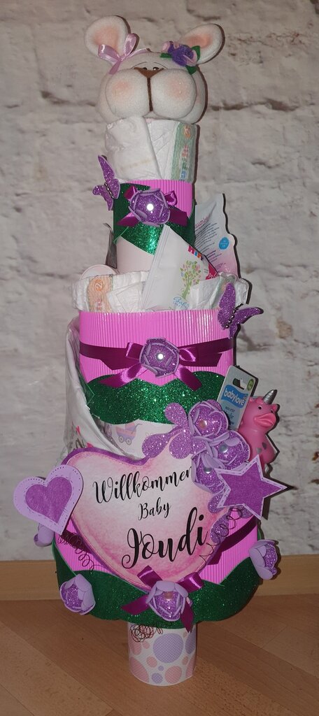 Torta pannolini Baby - Bambini - Nascita - di Katie's Handmade | su ...