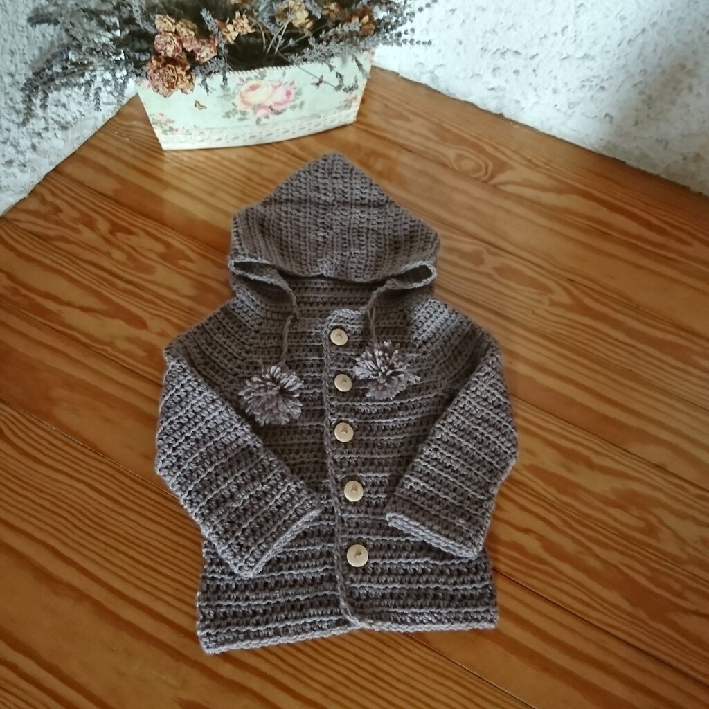 Giacca con cappuccio per bambini all'uncinetto - Bambini - Abbigli ... Giacca con cappuccio per bambini all'uncinetto - Bambini - Abbigli ...