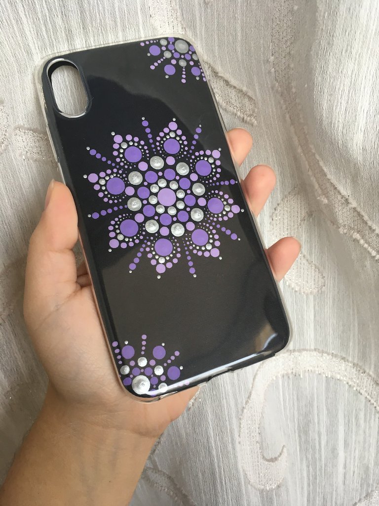 Cover per telefono di silicone trasparente con cartoncino dipinto a ...