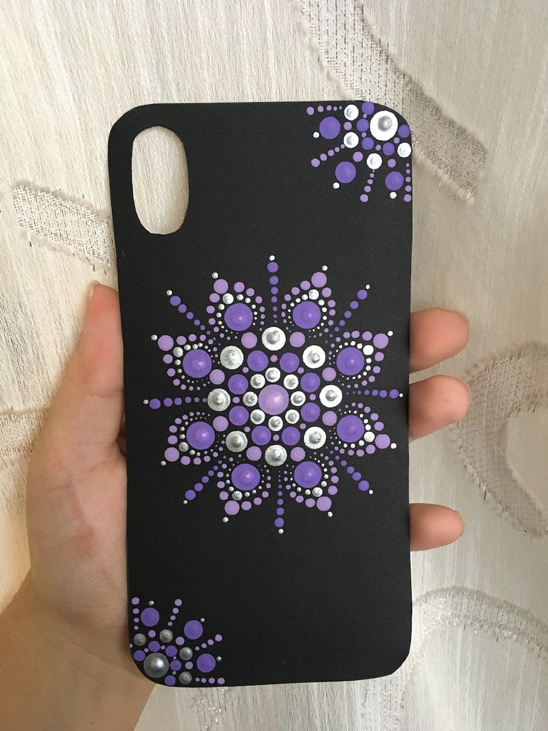 Cover per telefono di silicone trasparente con cartoncino dipinto a ...