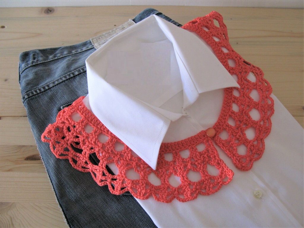 Colletto uncinetto - colletto peter pan - colletto staccabile - Col ...