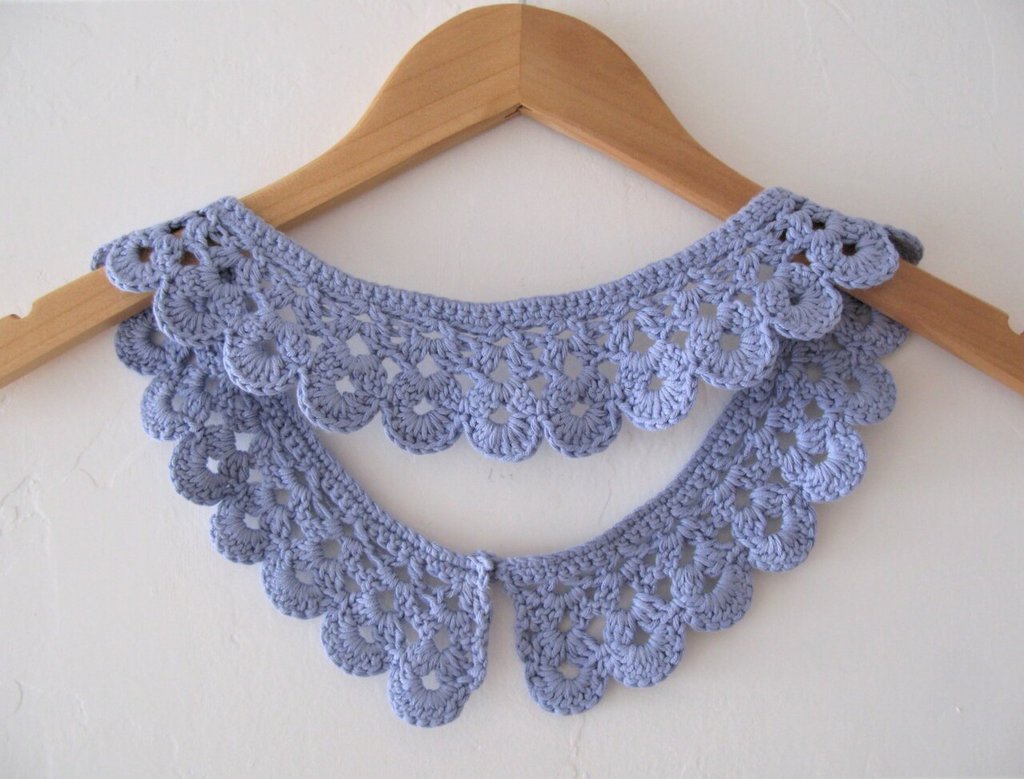 Colletto uncinetto - colletto peter pan - colletto staccabile - Col ...