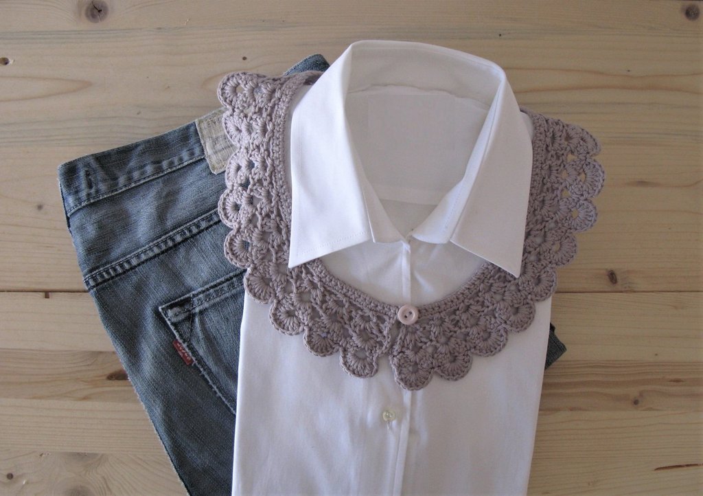 Colletto uncinetto - colletto peter pan - colletto staccabile - Col ...