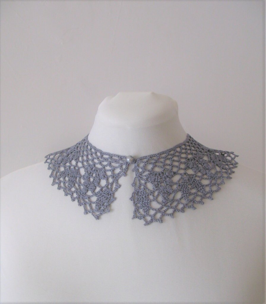 Colletto uncinetto - colletto peter pan - colletto staccabile - Col ...