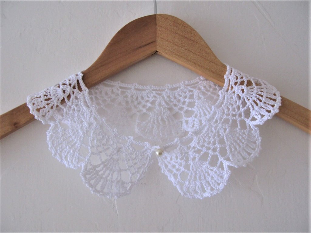 Colletto uncinetto - colletto peter pan - colletto staccabile - Col ...