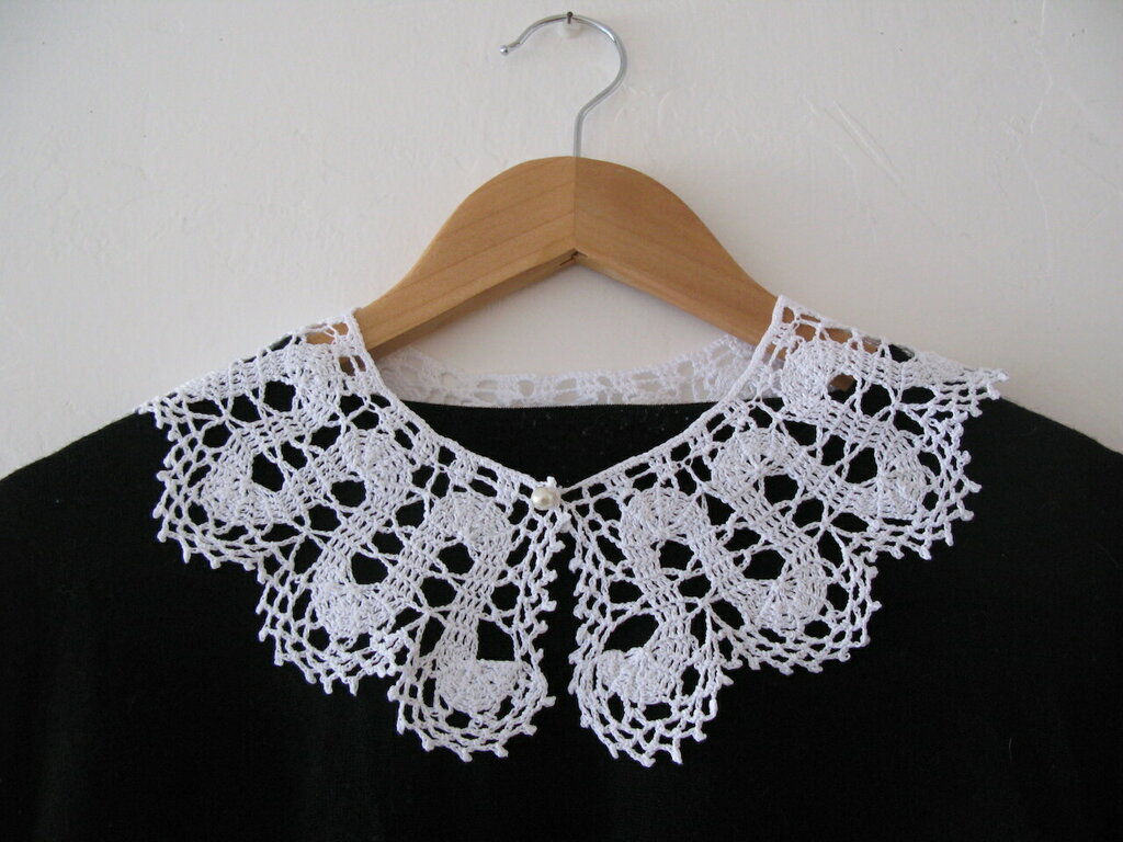 Colletto uncinetto - colletto peter pan - colletto staccabile - Col ...