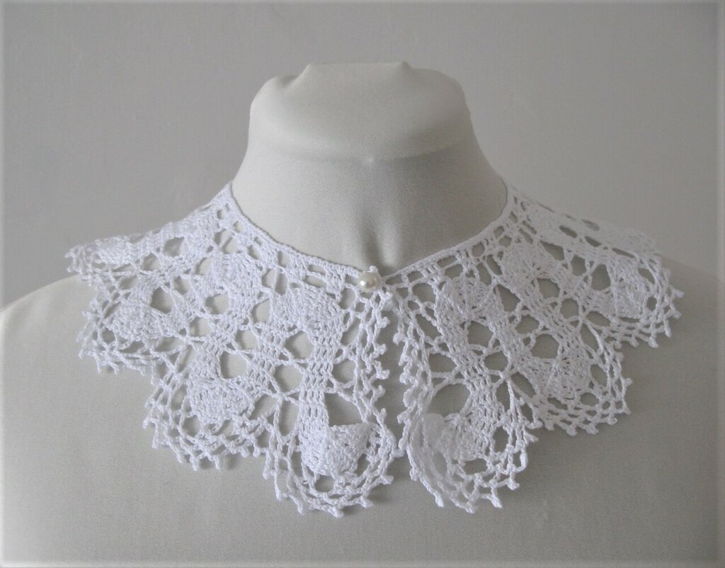 Colletto uncinetto - colletto peter pan - colletto staccabile - Col ...