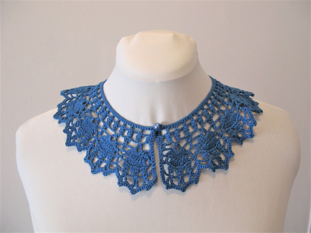 Colletto uncinetto - colletto peter pan - colletto uncinetto - coll ...