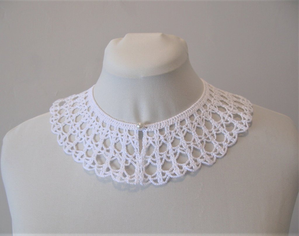 Colletto uncinetto - colletto peter pan - colletto pizzo - collett ...
