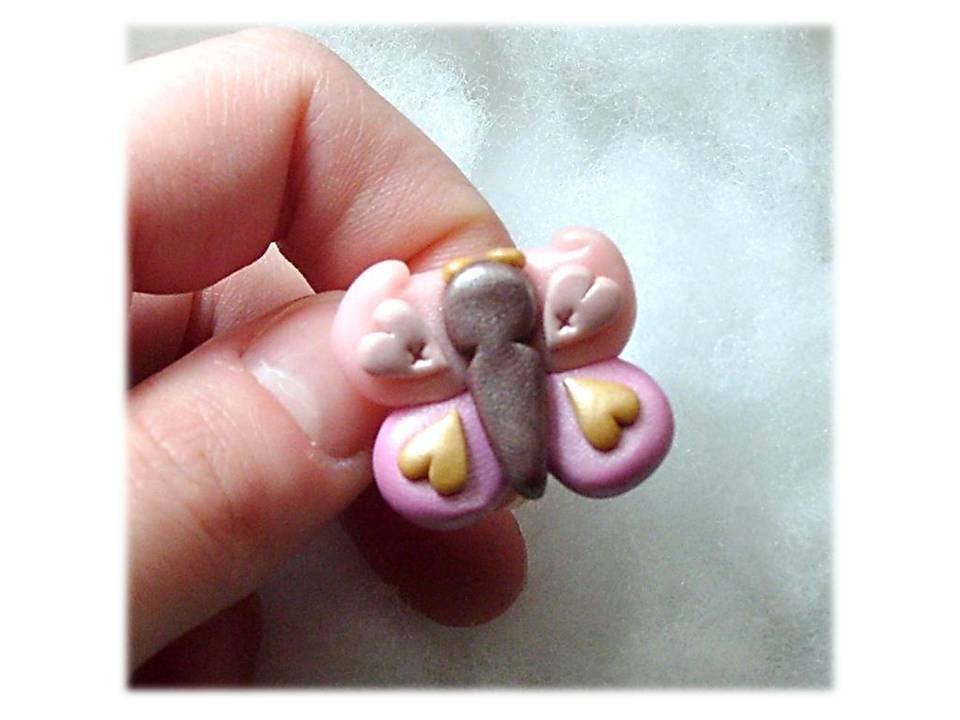 Anello farfalla pink fimo - Gioielli - Anelli - di Valentina Handma ...