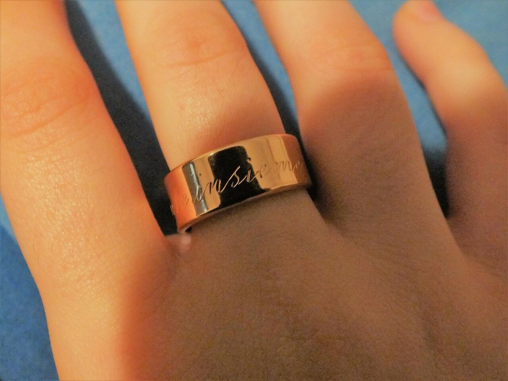 Anello a fascia, argento, personalizzabile,incisione su anello, fas ...