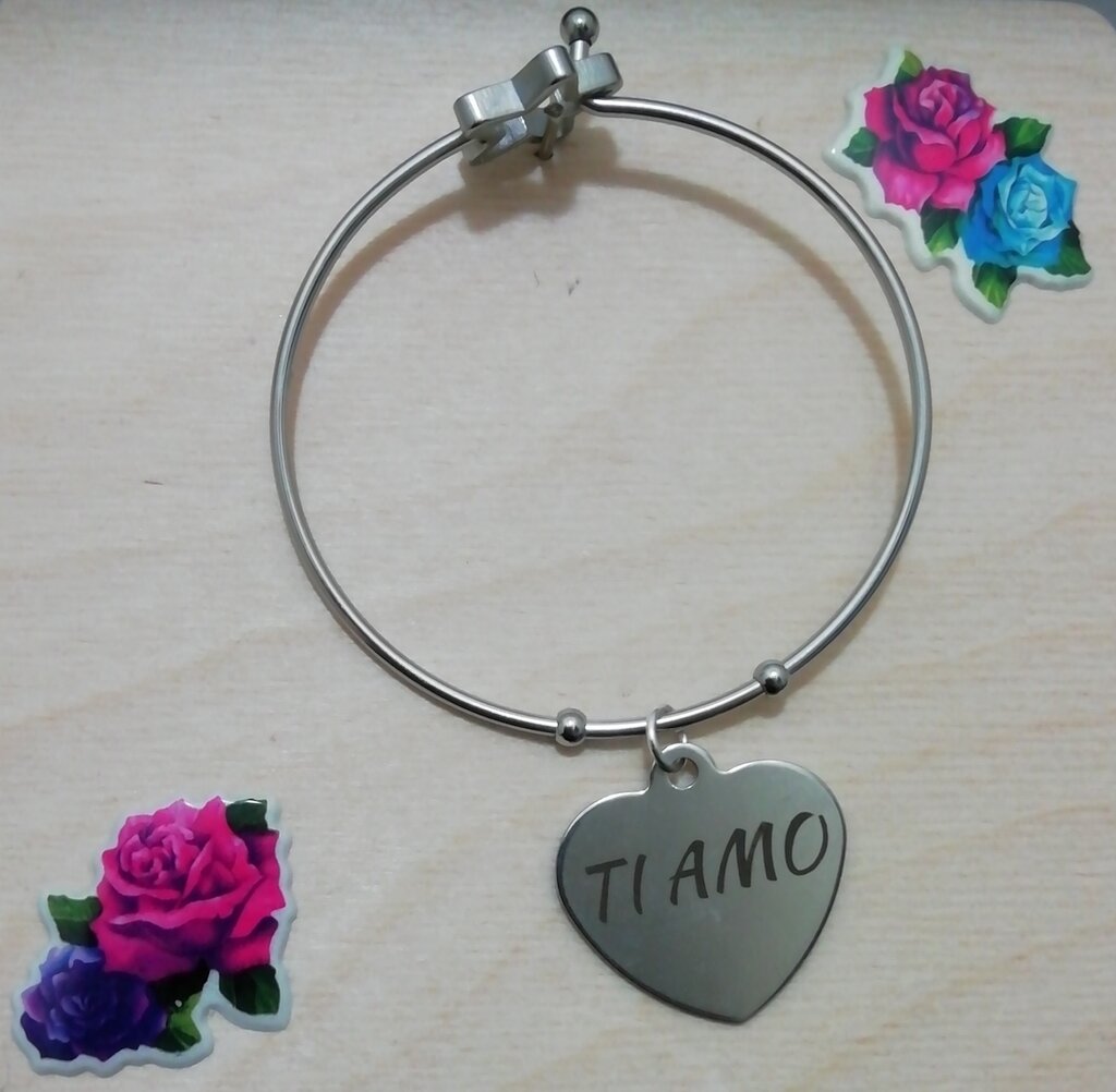 Braccialetto Charm Scritta Frase Ti Amo - Gioielli - Bracciali e c ... Braccialetto Charm Scritta Frase Ti Amo - Gioielli - Bracciali e c ...