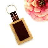 Portachiavi biscotto classico con cioccolato oro ciock morbido in ...