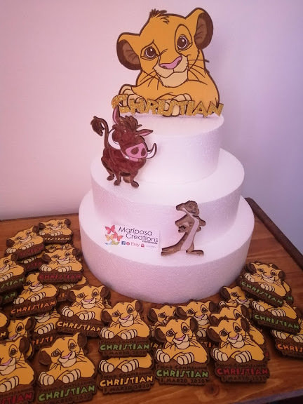 Cake Topper in legno Simba, Timon, Pumba, Re Leone - Cake design ...