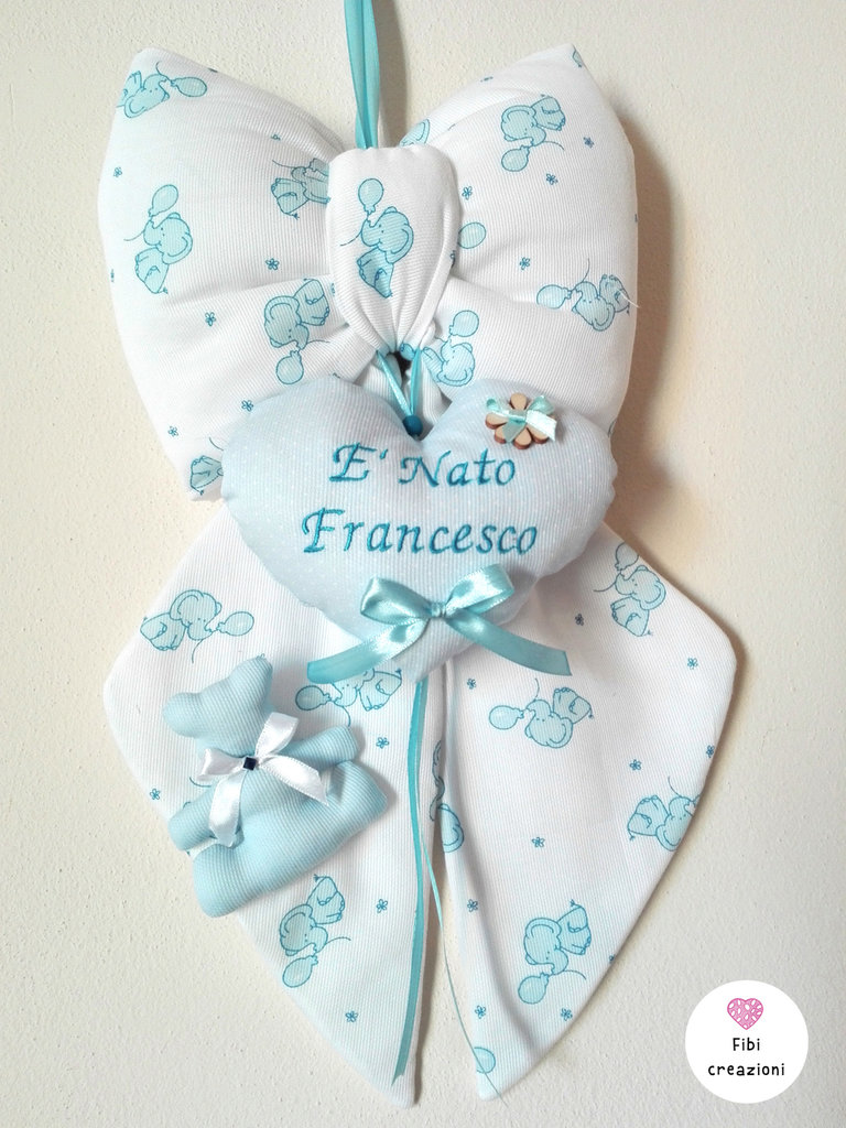 Fiocco Nascita Baby Boy - Bambini - Nascita - di Fibi Creazioni | su ...