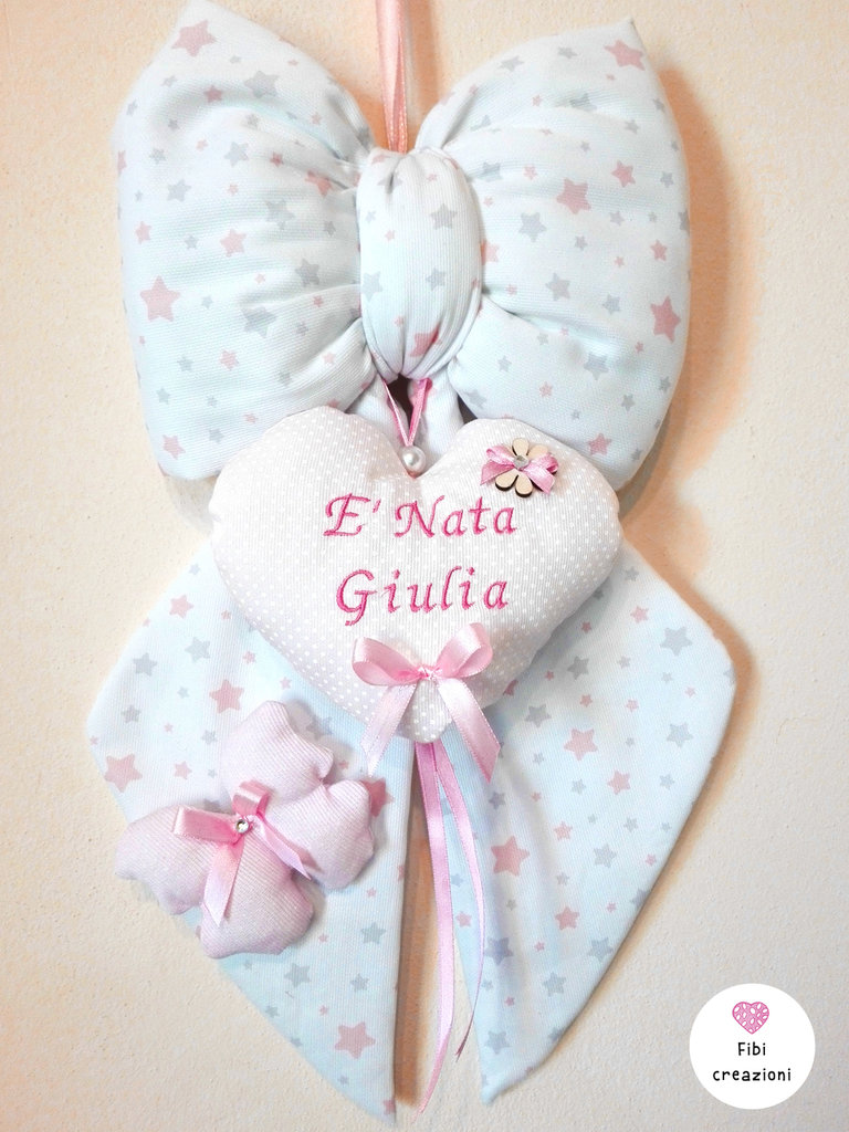 Fiocco Nascita Baby Girl - Bambini - Nascita - di Fibi Creazioni | su ...