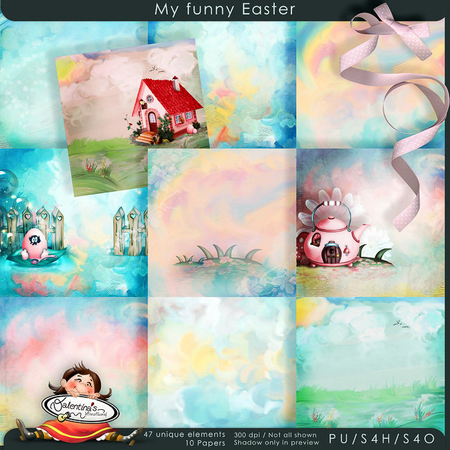 My Funny Easter {scrapkit} - Materiali - Scrapbooking - di Valentin... | su MissHobby