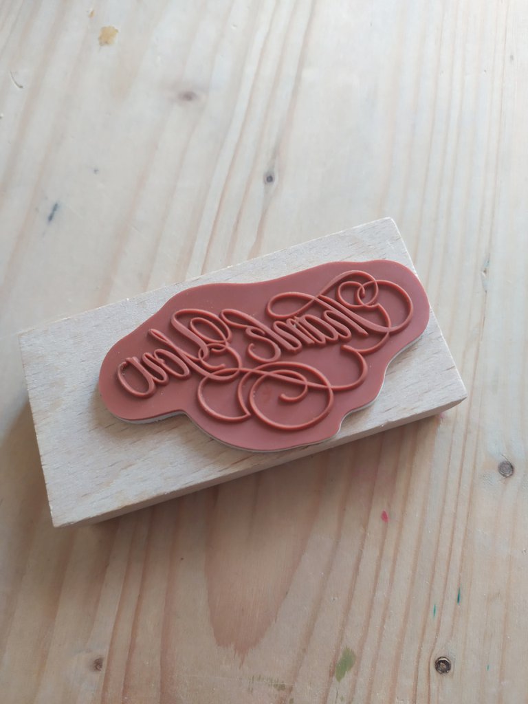 Timbro in legno e gomma grazie in inglese 7,5x5,5cm - Materiali - S ...